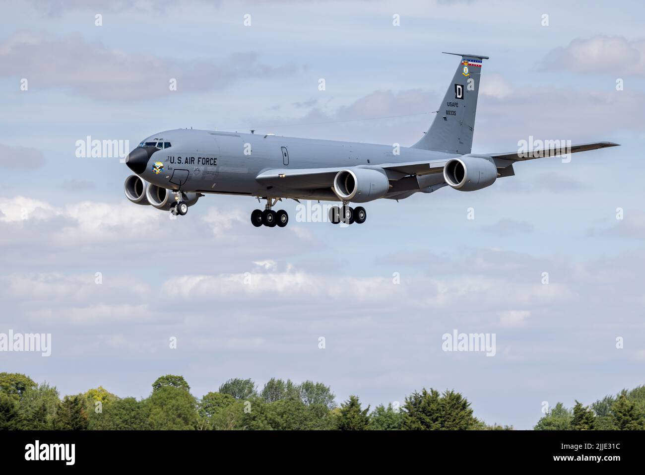 US Air Force KC-135R Stratotanker von der 351. Air Betanking Squadron, Ankunft in RAF Fairford ...