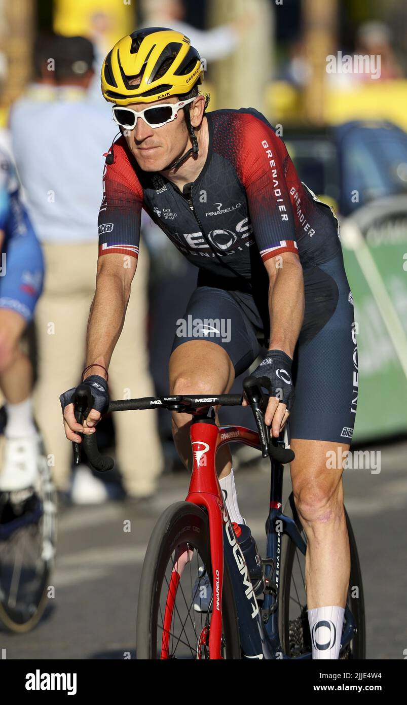 Paris, Frankreich - 24. Juli 2022, Geraint Thomas aus Großbritannien ...