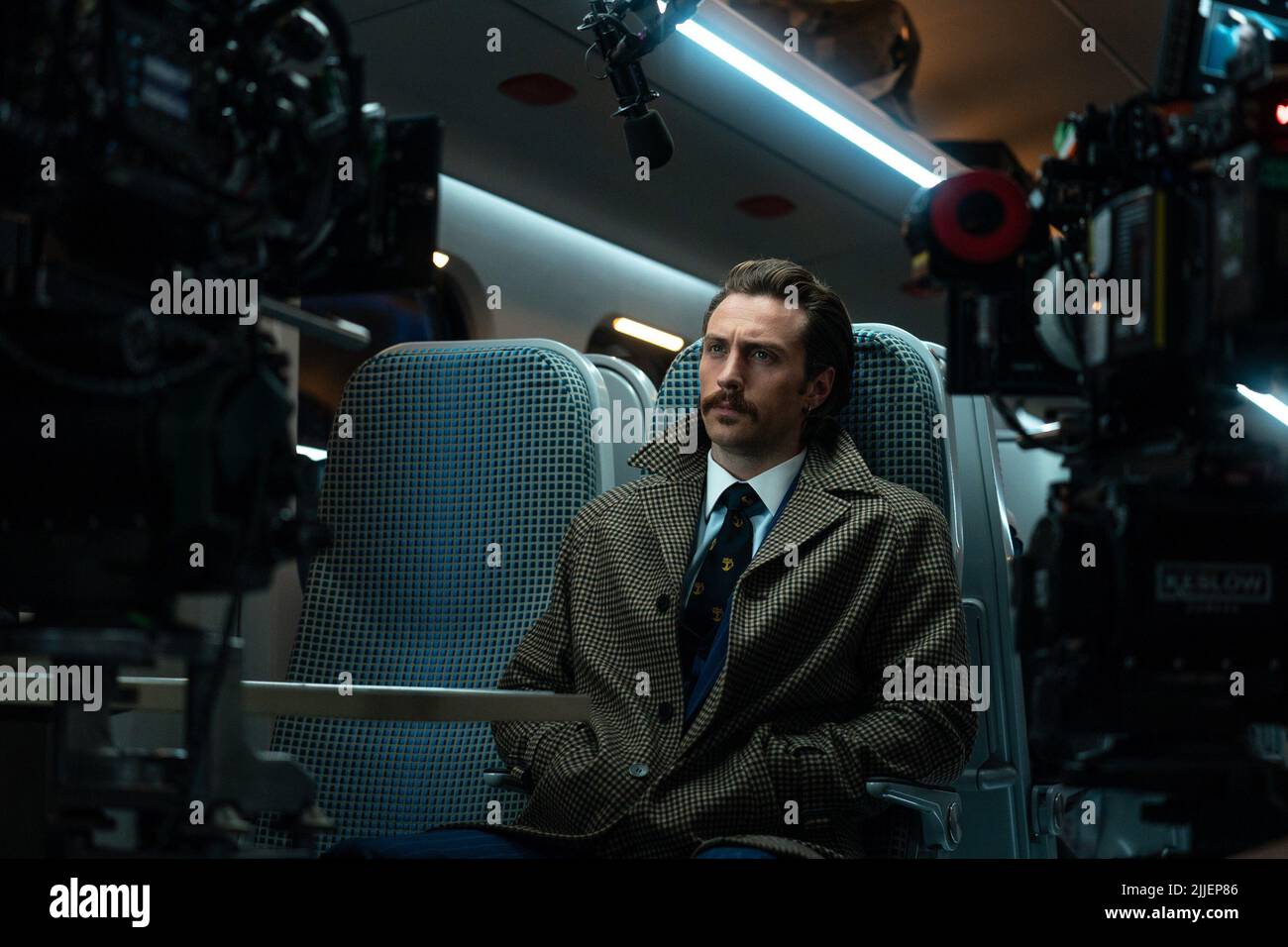 BULLET TRAIN, Aaron Taylor-Johnson, am Set, 2022. ph: Scott Garfield ...