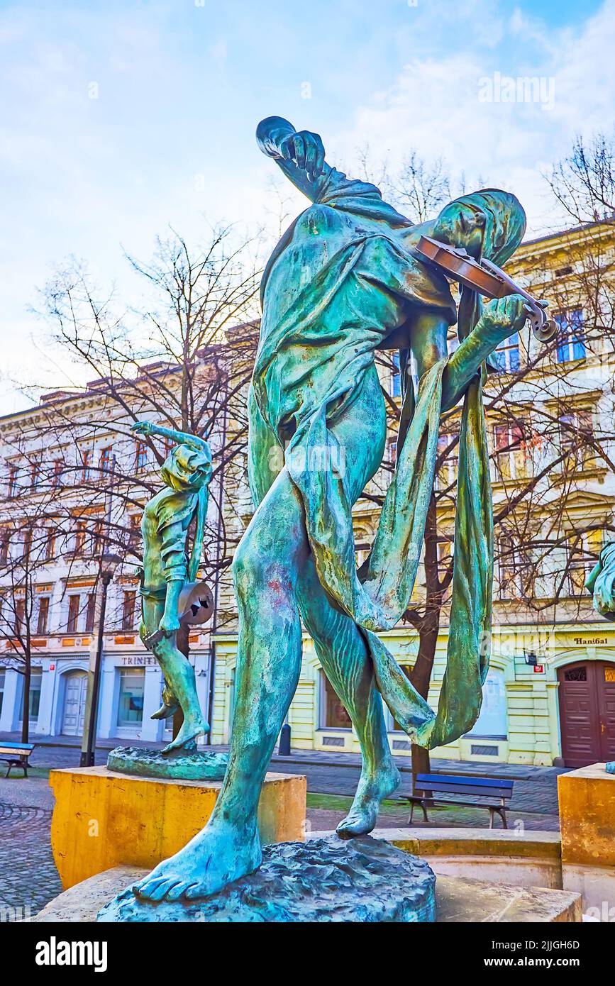 PRAG, Republik CAZECH - 6. MÄRZ 2022: Die blinde Statue des ...