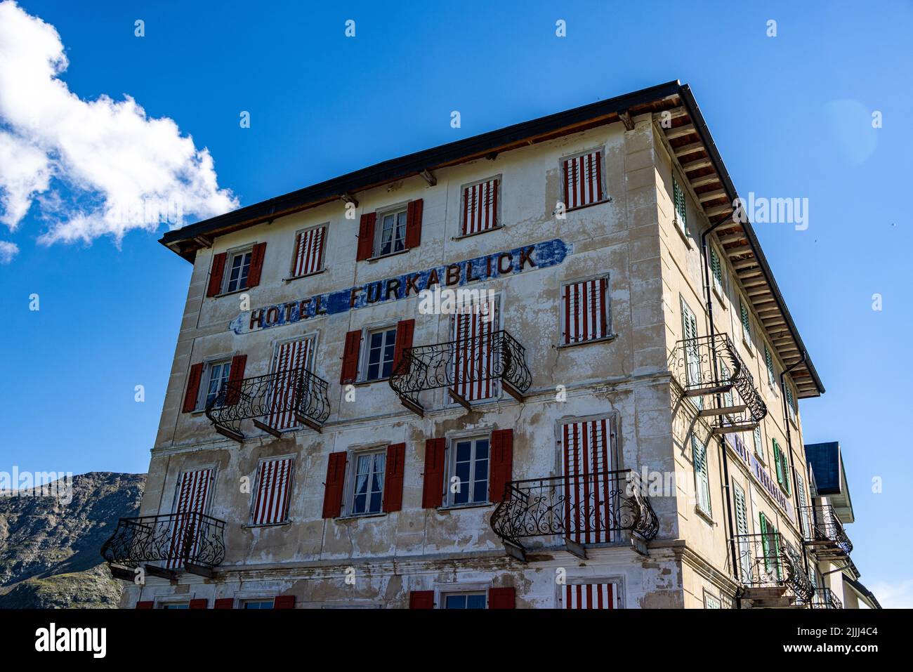 Furkablick hotel furka pass switzerland -Fotos und -Bildmaterial in ...