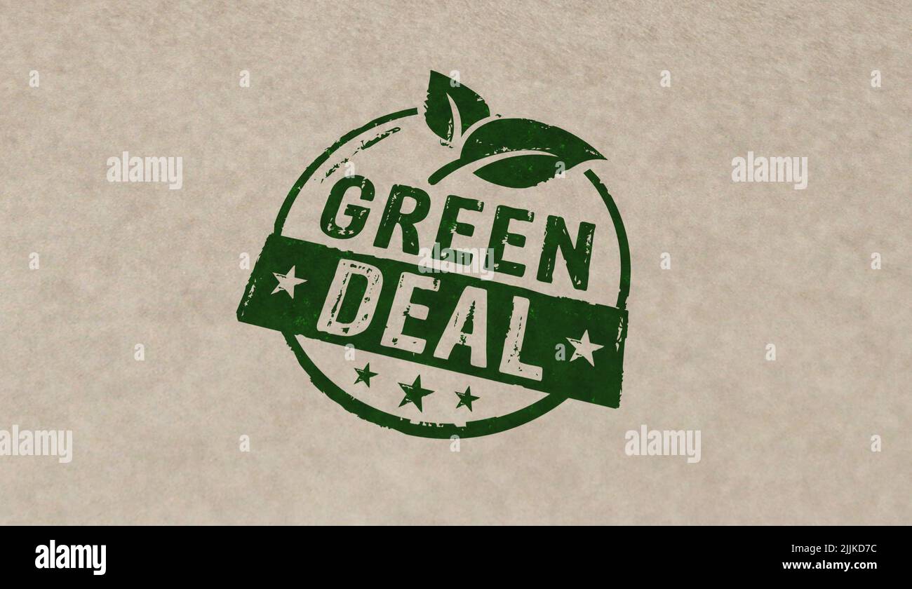 Green Deal Stempel-Symbole in wenigen Farbversionen. European Fit for ...