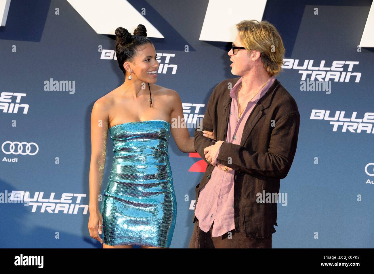Zazie Beetz und Brad Pitt nehmen am 19. Juli 2022 an der ...