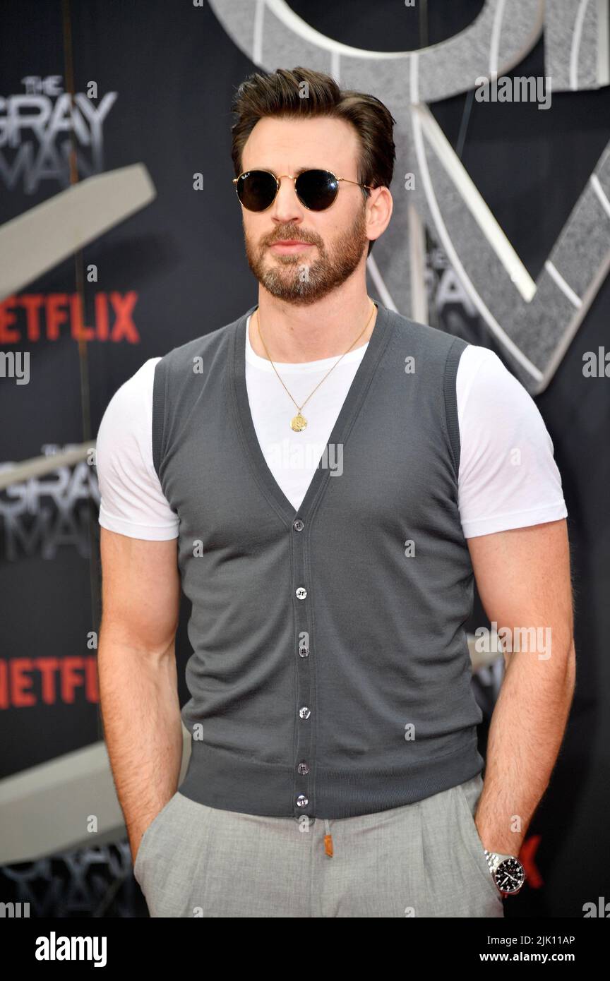 Chris Evans nimmt am 18. Juli 2022 an der Netflix-Sondervorführung „The ...