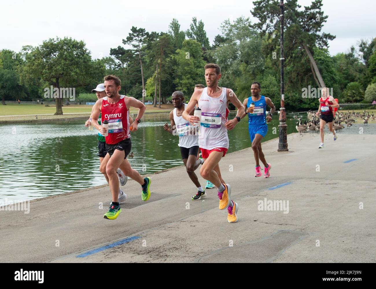 Dewi Griffiths (WAL) und Jonathan Mellor (eng) treten am zweiten Tag ...