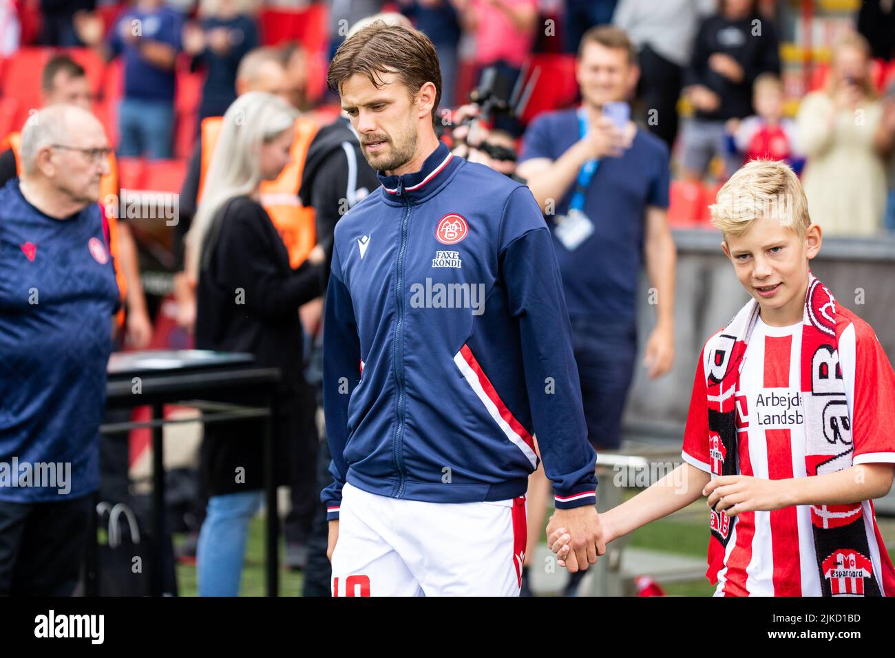 Aalborg, Dänemark. 31., Juli 2022. Lucas Andersen (10) von der AAB beim ...