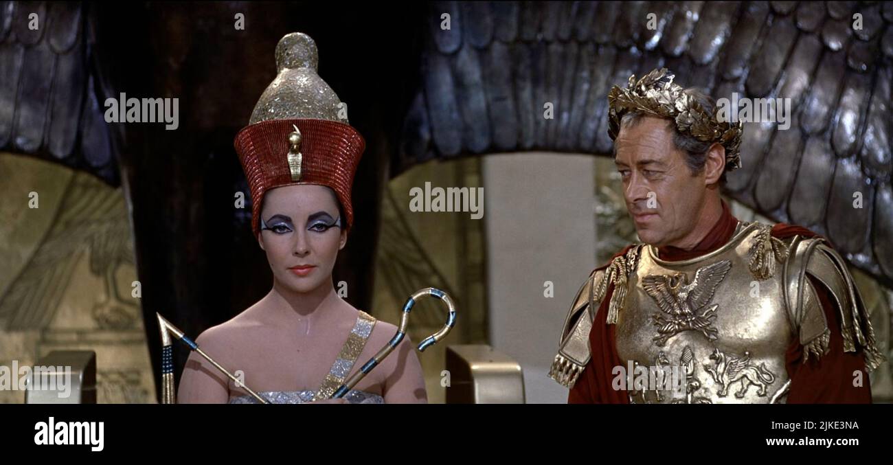 Los Angeles.CA.USA. Rex Harrison (als Julius Caesar) und Elizabeth ...
