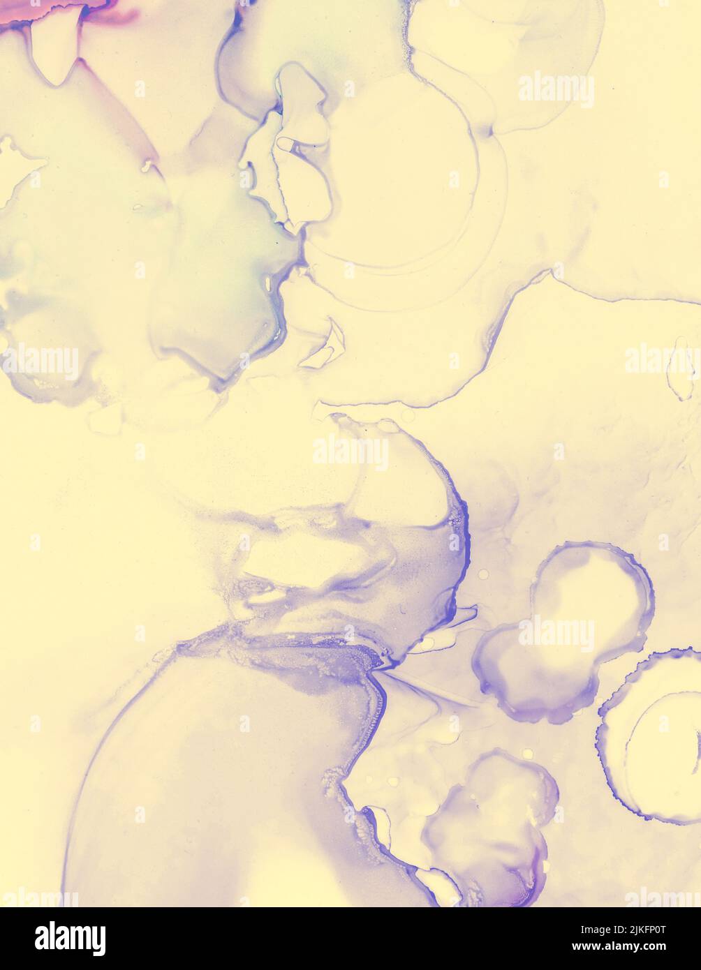 Vorlage Für Hochzeitskarten. Gelbe Pastellflüssigkeit ...