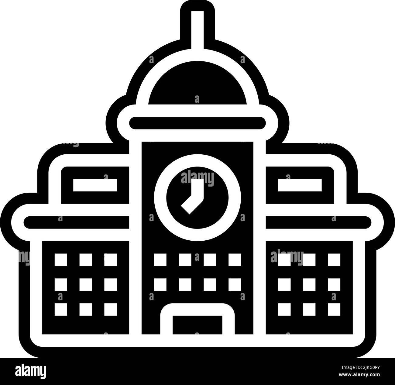 Schule Symbol schwarze Vektor-Illustration Stock-Vektorgrafik - Alamy