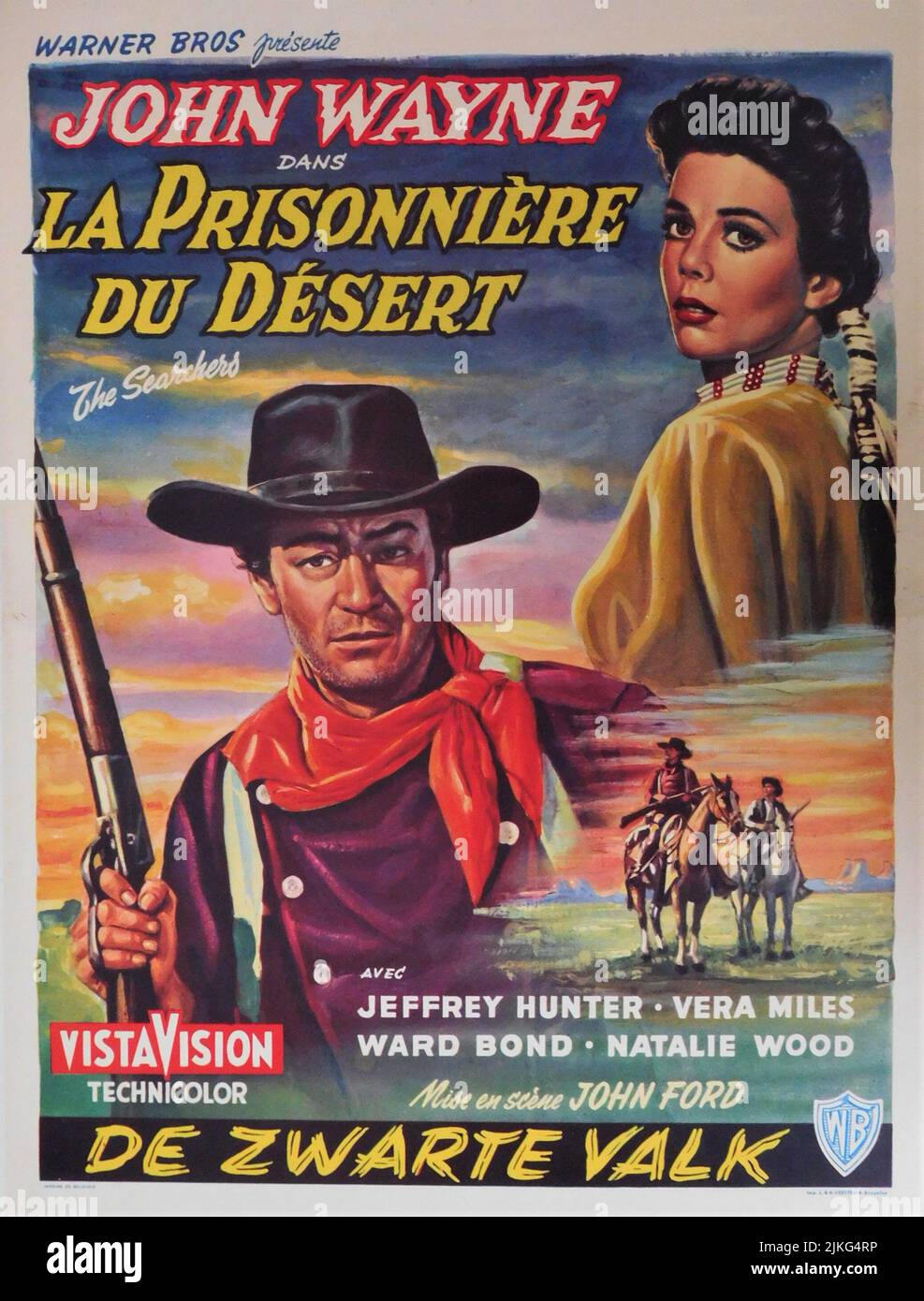 JOHN WAYNE JEFFREY HUNTER und NATALIE WOOD in THE SEARCHERS 1956 ...