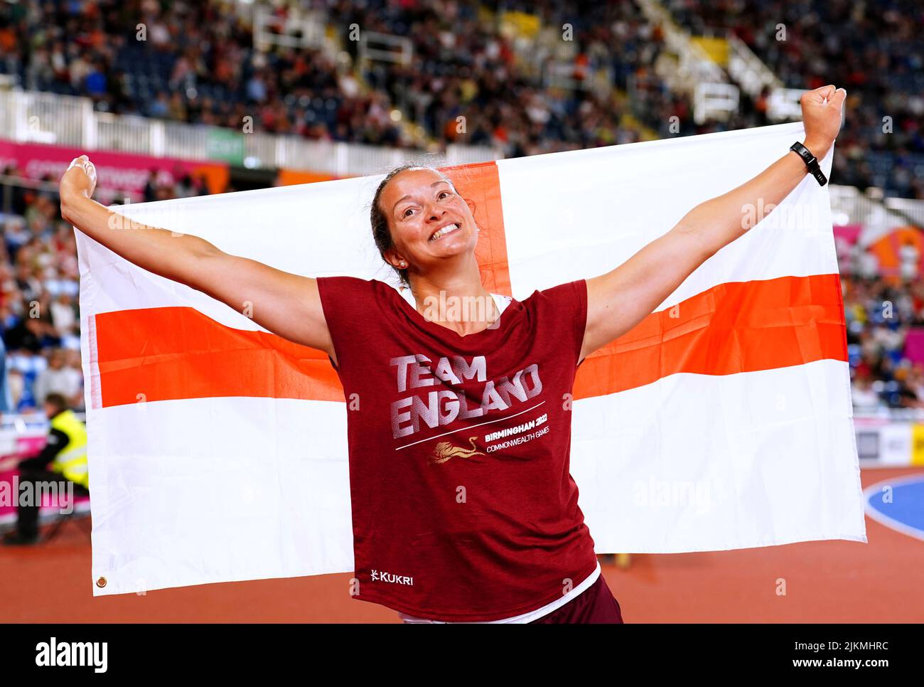 Die Engländerin Jade Lally feiert, nachdem sie am fünften Tag der ...