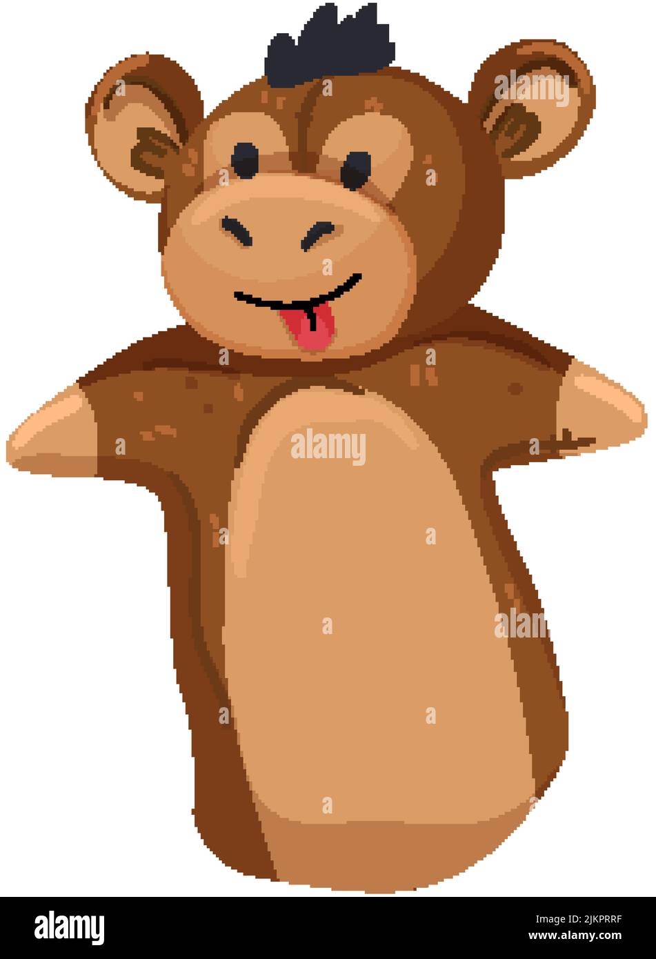 Affen Handpuppe Cartoon Vektor Illustration Stock-Vektorgrafik - Alamy