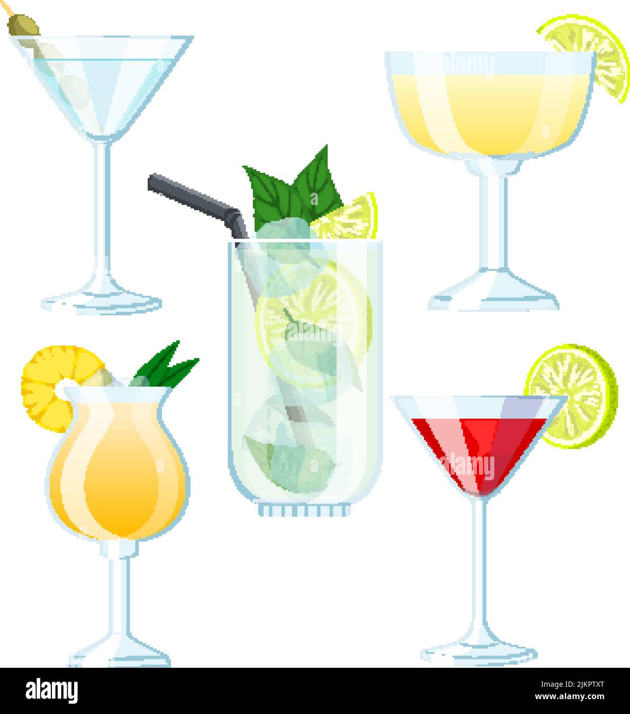 Gin tonic cartoon Stock-Vektorgrafiken kaufen - Alamy