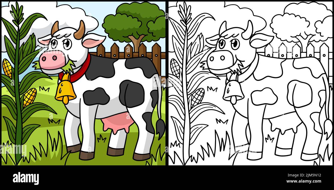 Cow coloring page -Fotos und -Bildmaterial in hoher Auflösung – Alamy