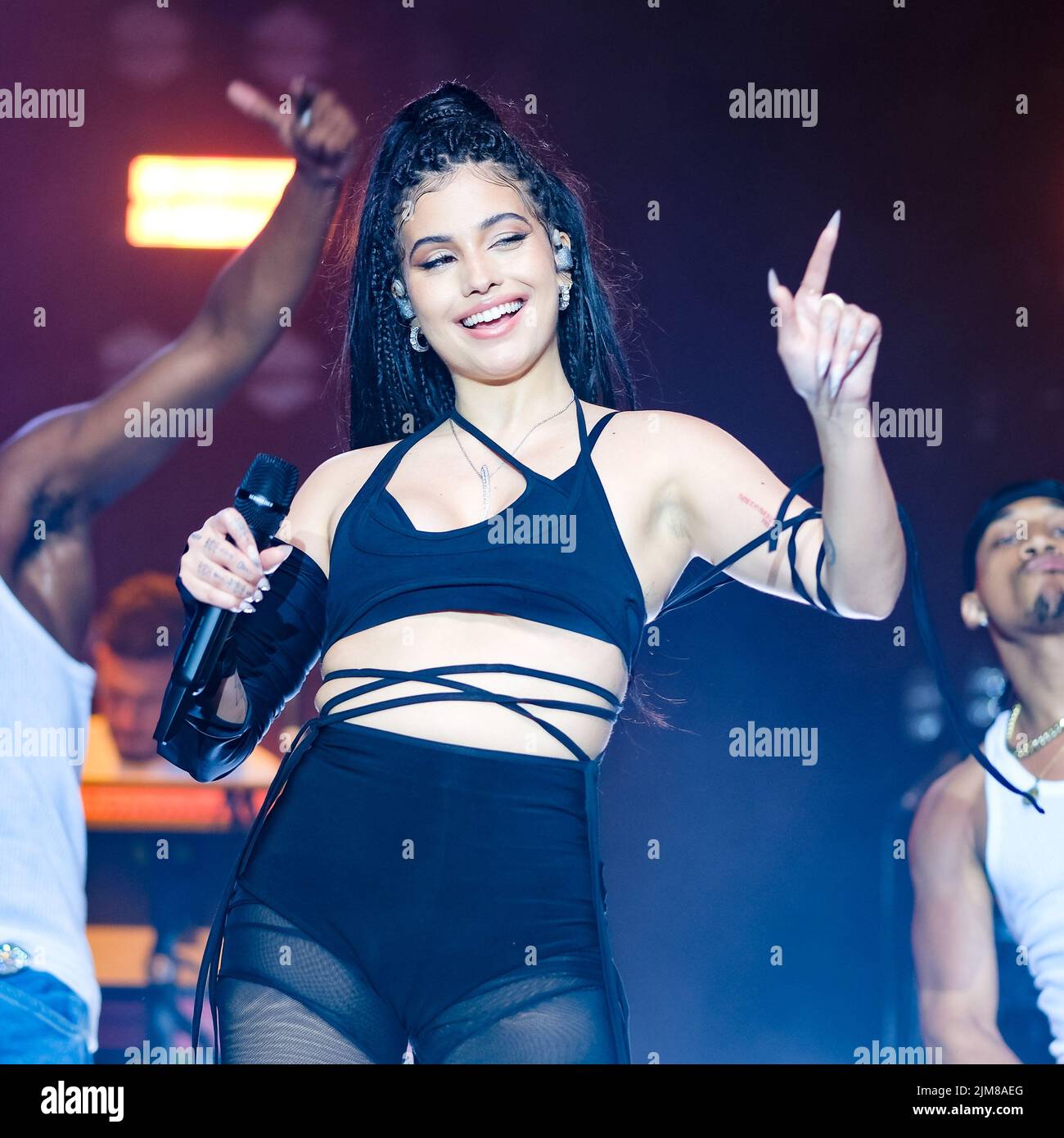 Mabel (Mabel Alabama-Pearl McVey) tritt während der Somerset House Summer Series 2022 auf, die ...