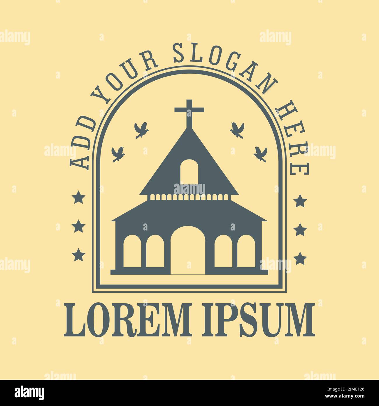 Vintage Kirche Logo, das für Symbole, Logos, Vorlagen, Etiketten ...