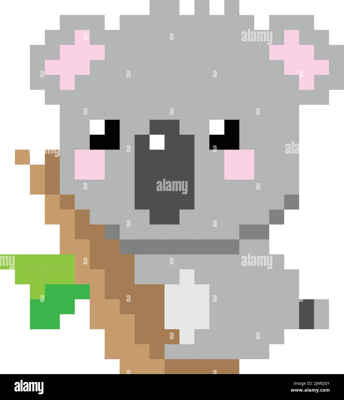 Koala Bär Pixel Art Vektor Illustration. koala Bär Bild oder Clip Art ...