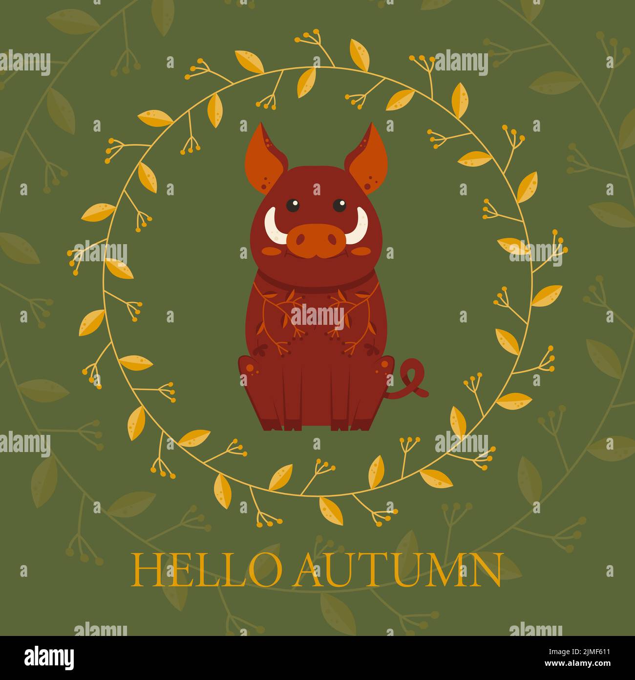 Vector illustration wild boar cartoon Stock-Vektorgrafiken kaufen - Alamy