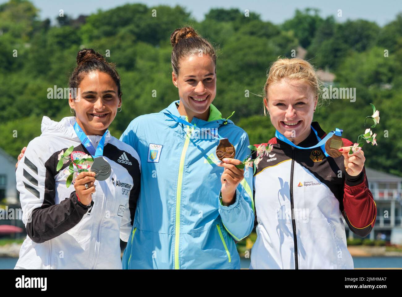 Dartmouth, Kanada. 6.. August 2022. Damen C1 1000m WM-Podium, Liudmyla ...