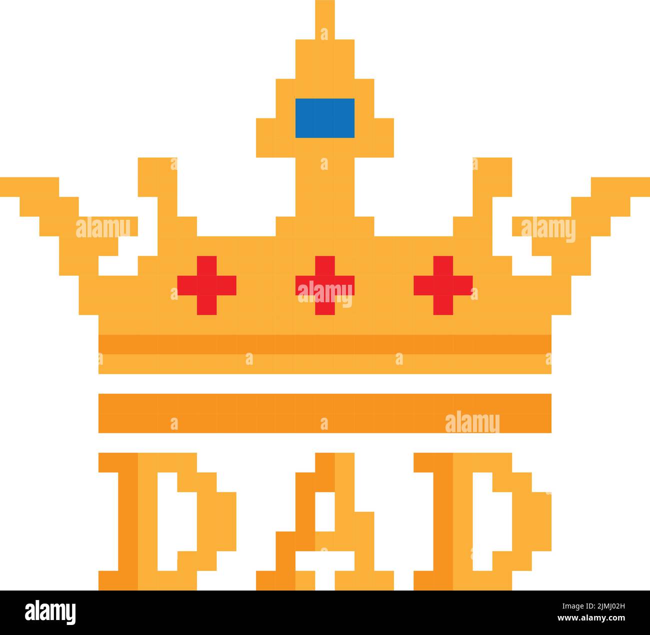 Ein DAD Pixel Art Vektor Illustration auf weißem Hintergrund Stock ...