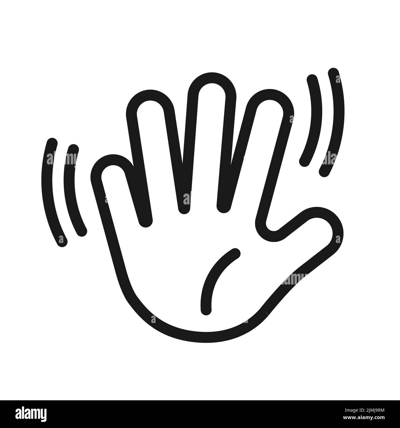 Hand Wave Clipart Black And White