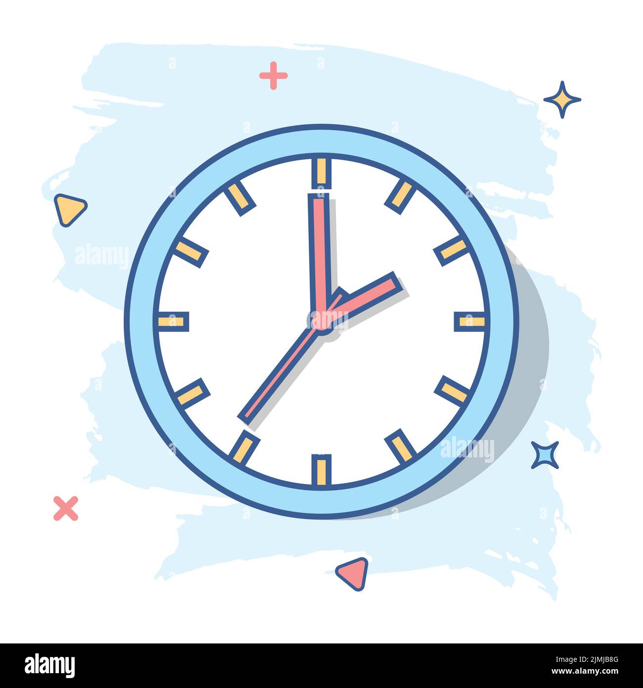 Cartoon clock timer Symbol im Comic-stil. Zeit zeichen Abbildung ...