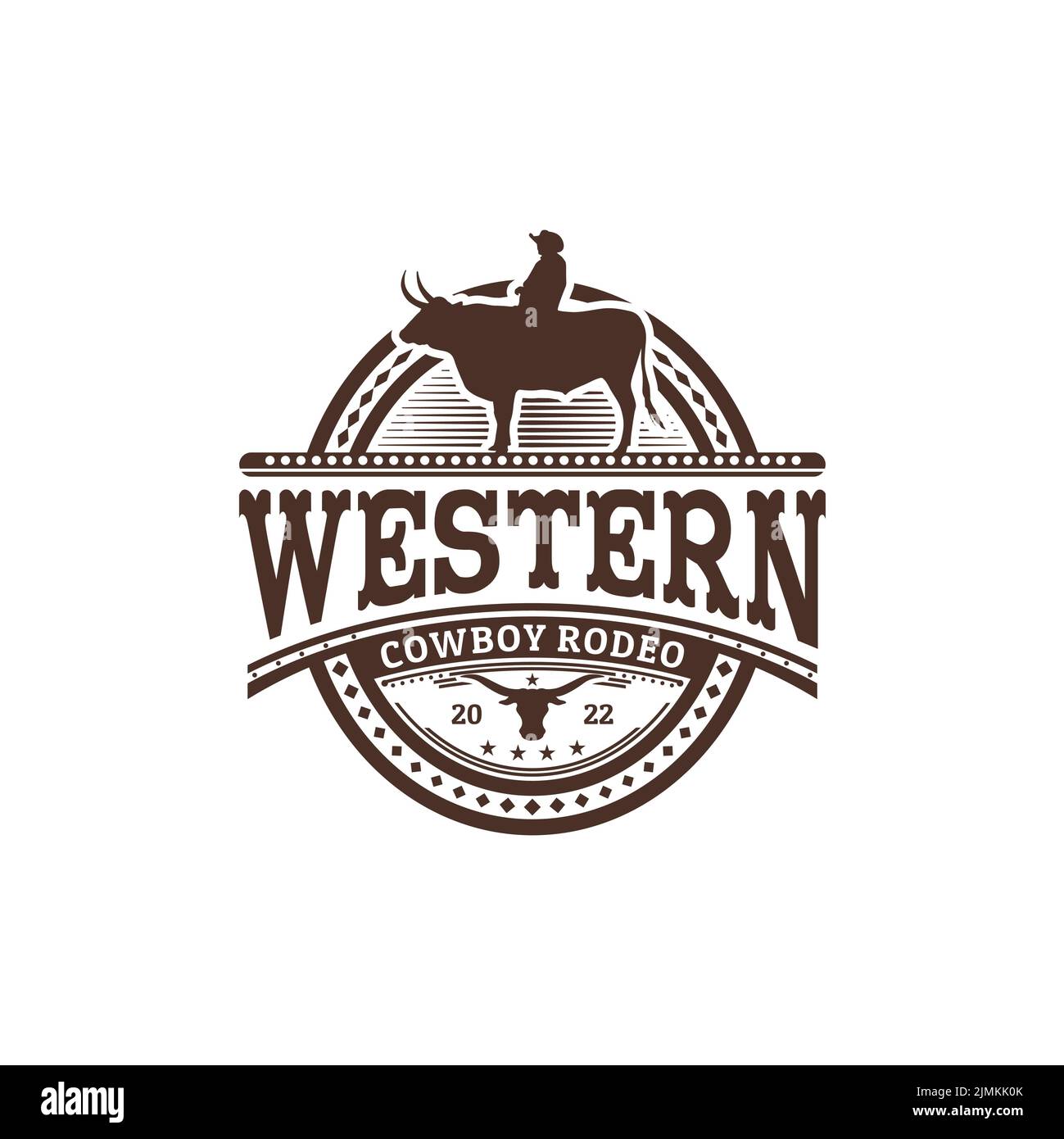 Rodeo toro logo Stock-Vektorgrafiken kaufen - Alamy