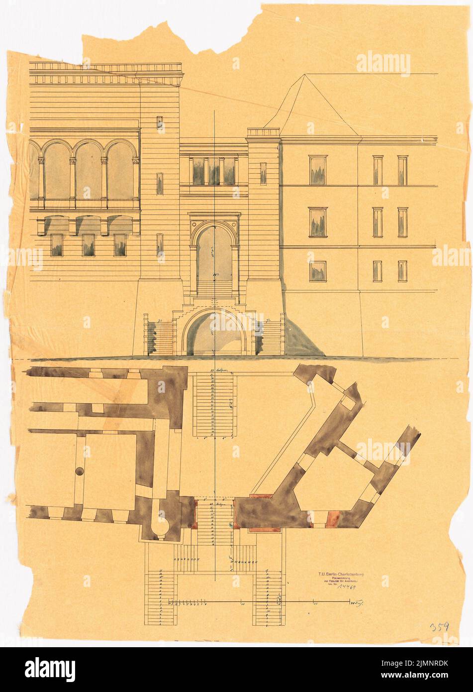Orth August (1828-1901), Schloss Dr. Strousberg, Zbirow. Umbau (1869 ...