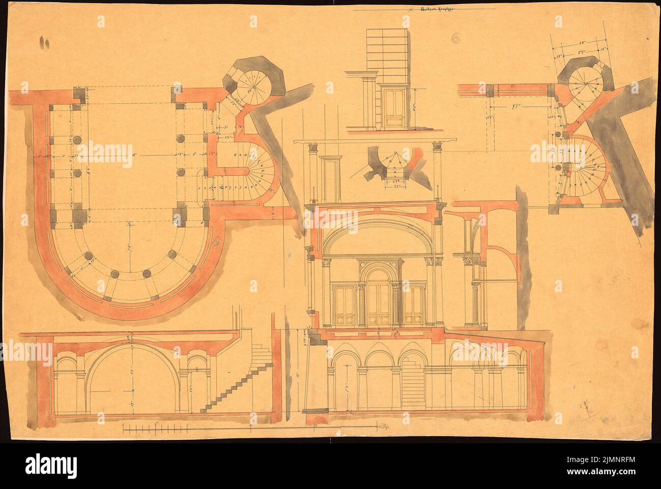 Orth August (1828-1901), Schloss Dr. Strousberg, Zbirow. Umbau (1869 ...