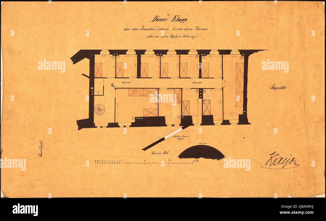 Orth August (1828-1901), Schloss Dr. Strousberg, Zbirow. Umbau (1869 ...