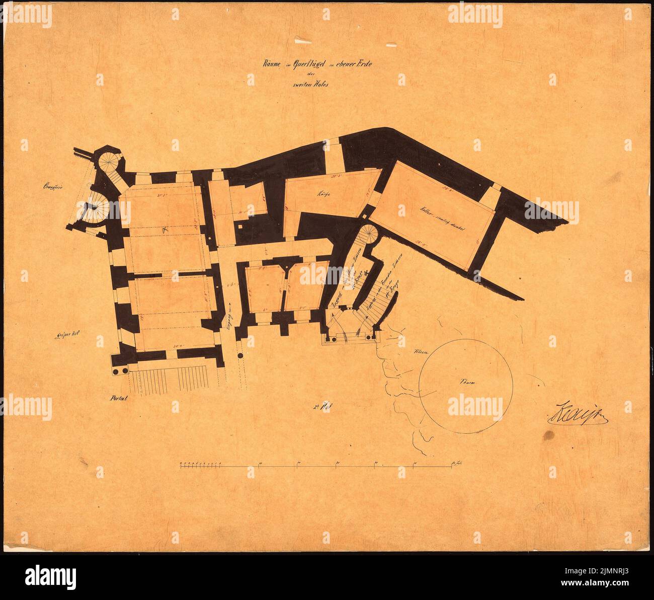 Orth August (1828-1901), Schloss Dr. Strousberg, Zbirow. Umbau (1869 ...