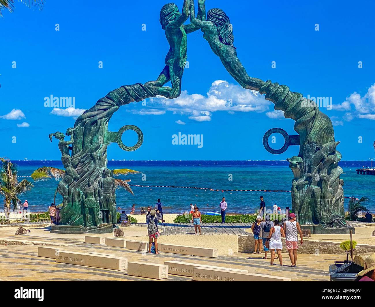 Playa del Carmen Mexiko 14. Mai 2022 die antike Architektur des Portals ...