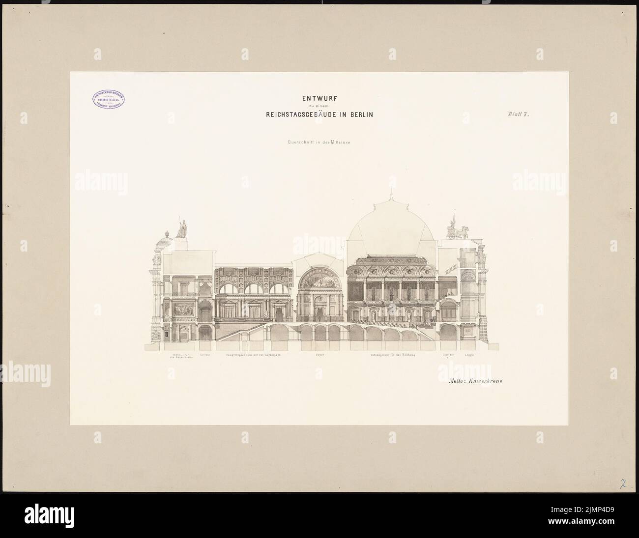 Berliner querschnitt in der mittelachse mit innenansichten 1 -Fotos und -Bildmaterial in hoher ...