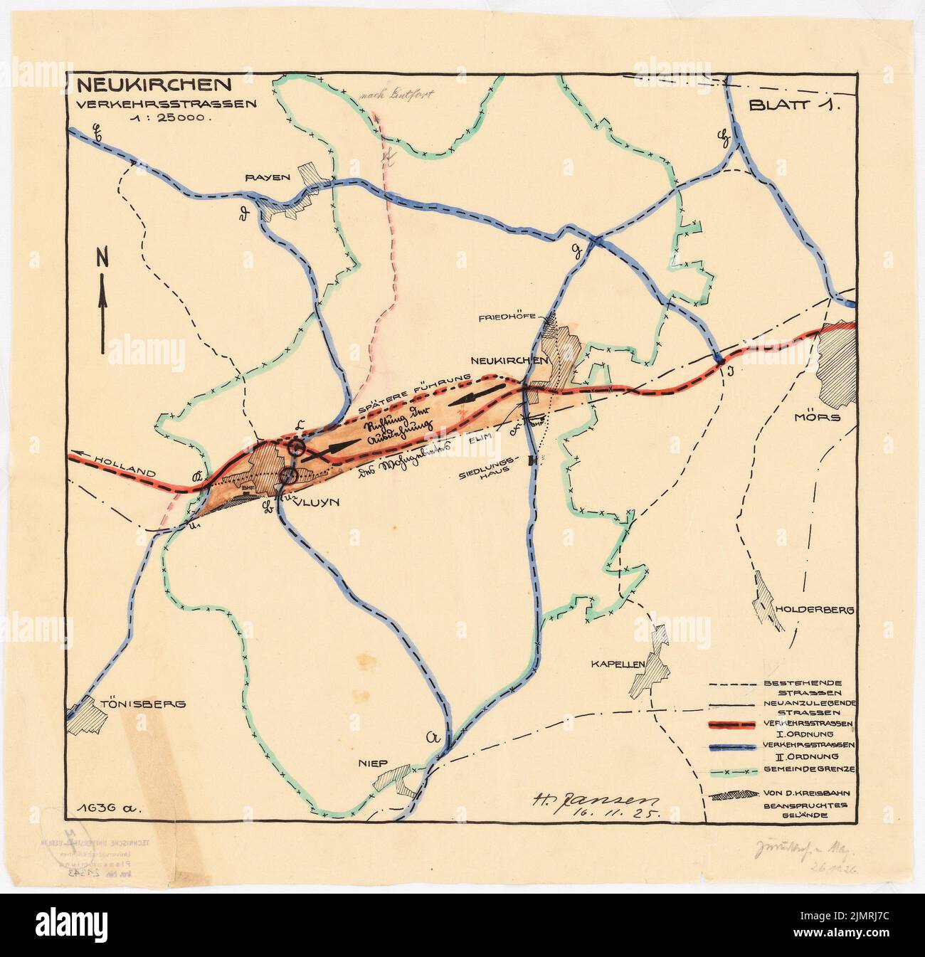 Ubersichtsplan mit kennzeichnung der verkehrsstrassen umgehung -Fotos und -Bildmaterial in hoher ...