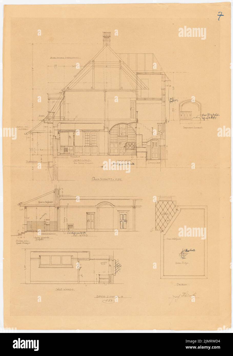 Grundriss der wand im speisezimmer 1 -Fotos und -Bildmaterial in hoher Auflösung – Alamy