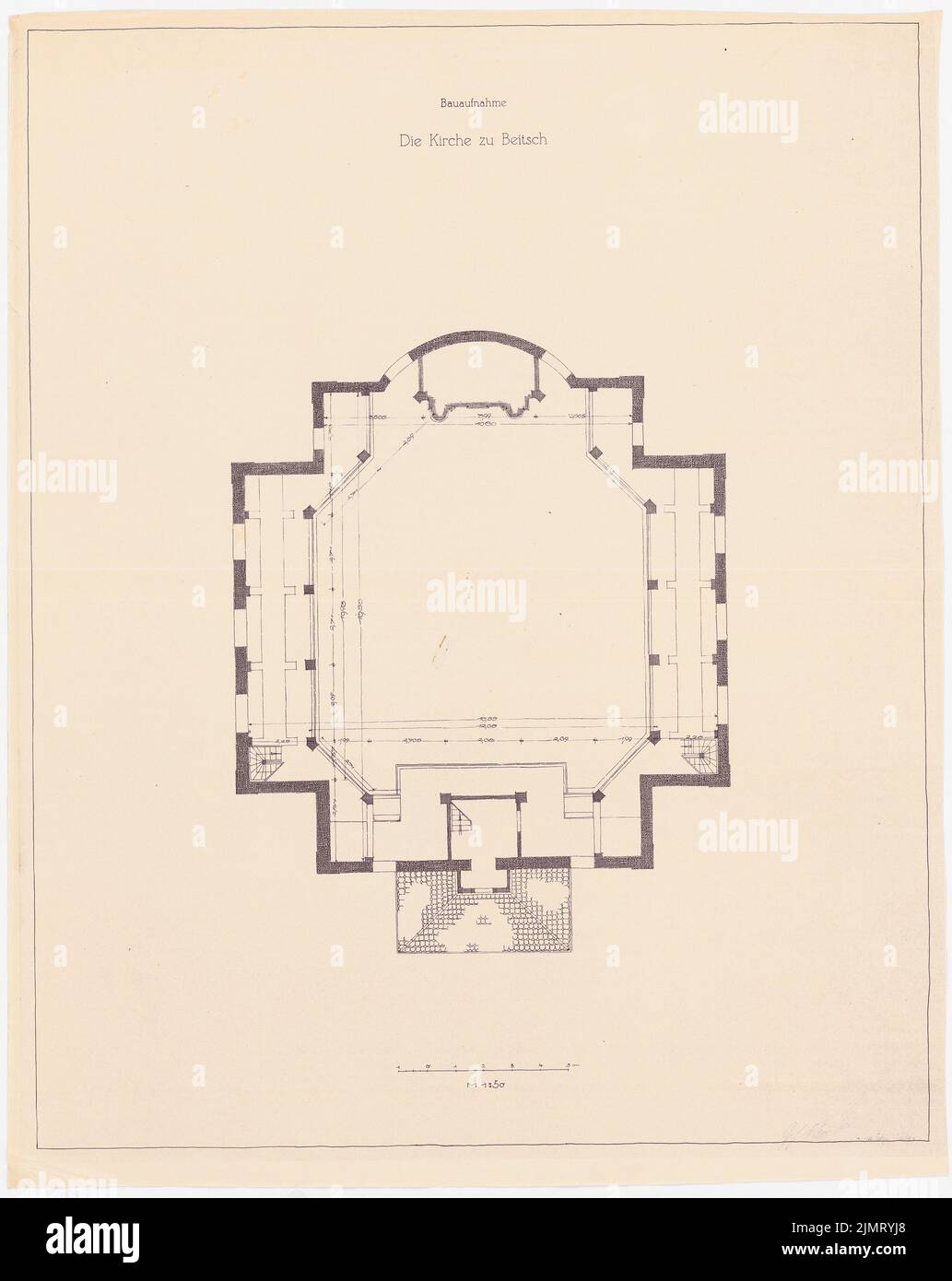 Blunck Erich (1872-1950), Kirche in Beitsch. Denkmalpflege ...