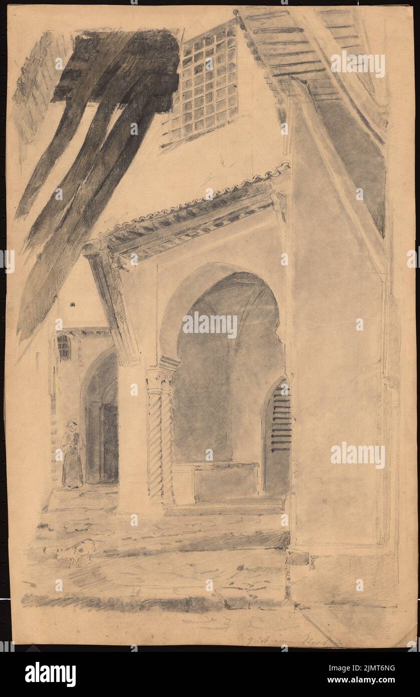 Diebitsch Carl von (1819-1869), Hauseingang (ohne Datum): Blick von der ...