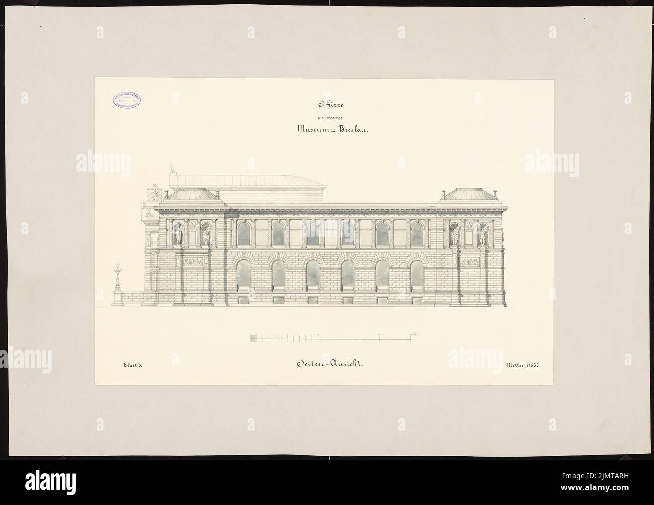 Wolff Fritz (1847-1921), Provinzmuseum, Breslau (1873): Seitenansicht ...