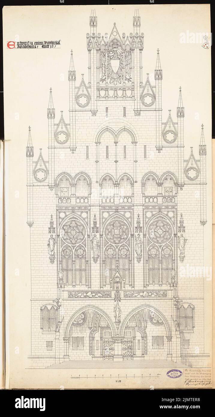 Hausmann Hans, Provinzfachhaus. Schinkel Wettbewerb 1897 (1897 ...