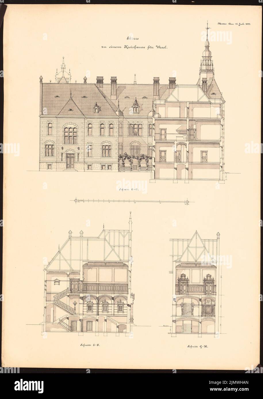 Guth Hermann (1851-1924), Kaiserhaus in Wesel (ohne Datum): Noch nicht aufgenommen. Material ...