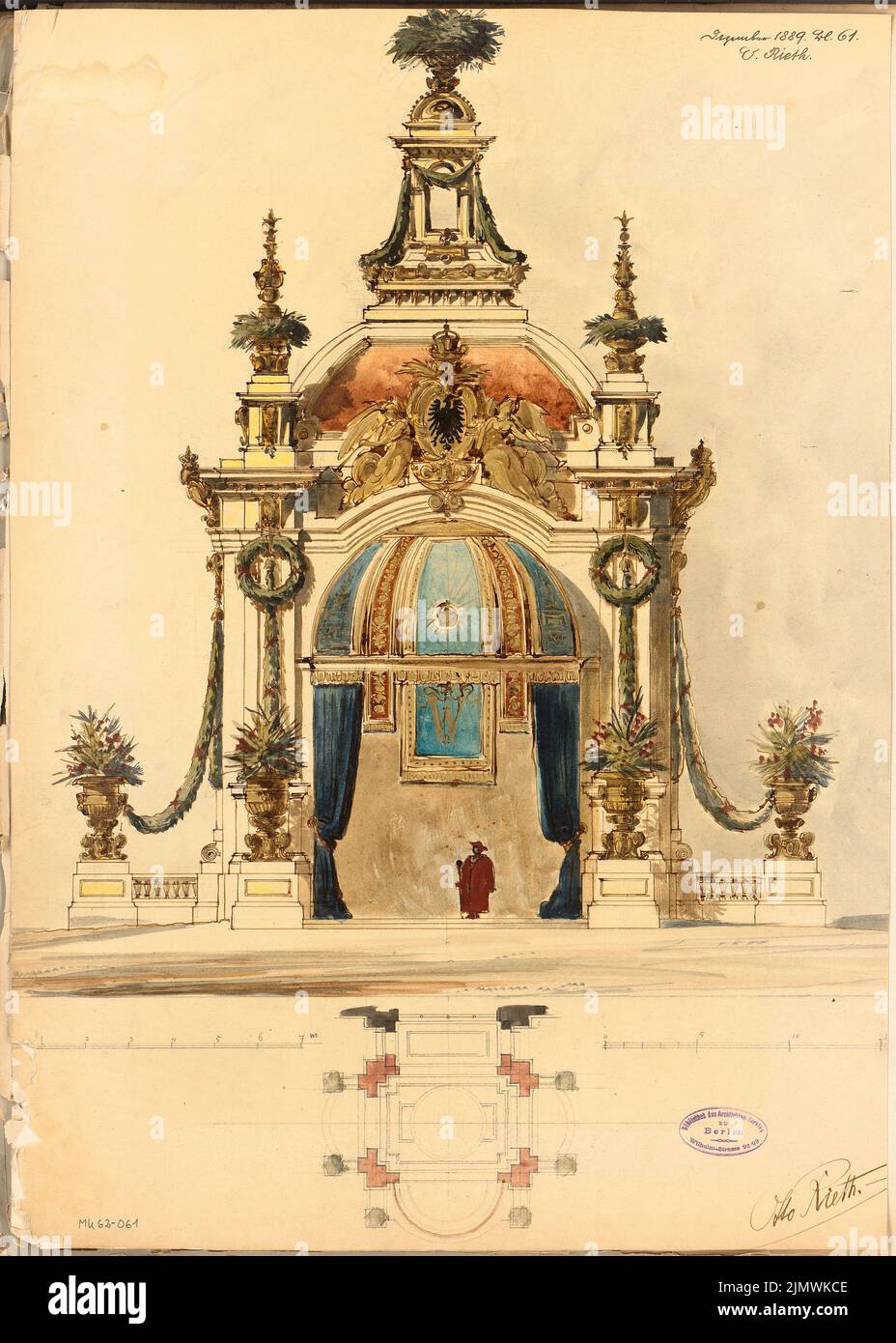 Rieth Otto (1858-1911), Gartenbauausstellung in Berlin. Eingang ...