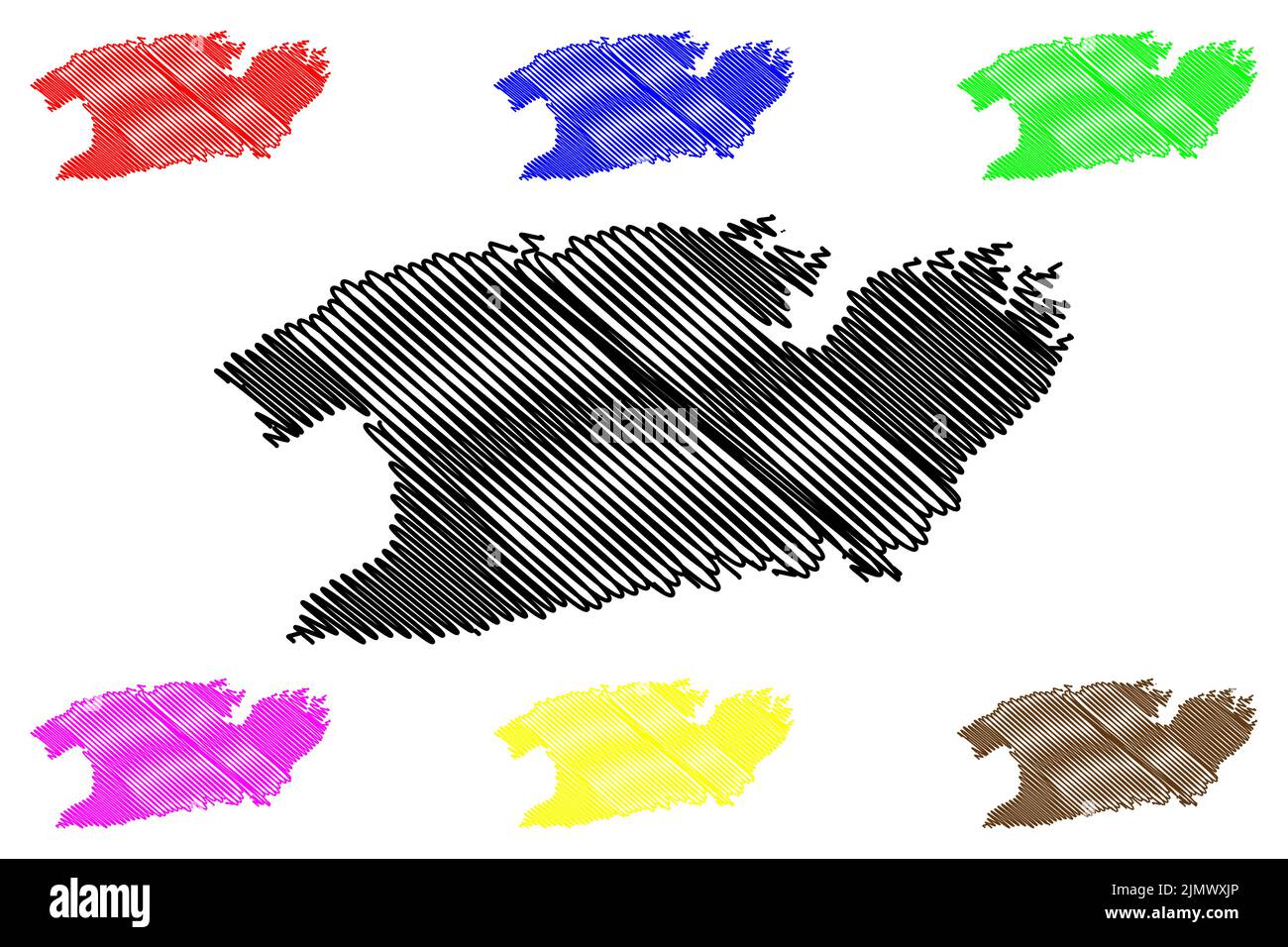 Vis Insel (Republik Kroatien, Dalmatinisches Archipelago, Adria) Karte ...