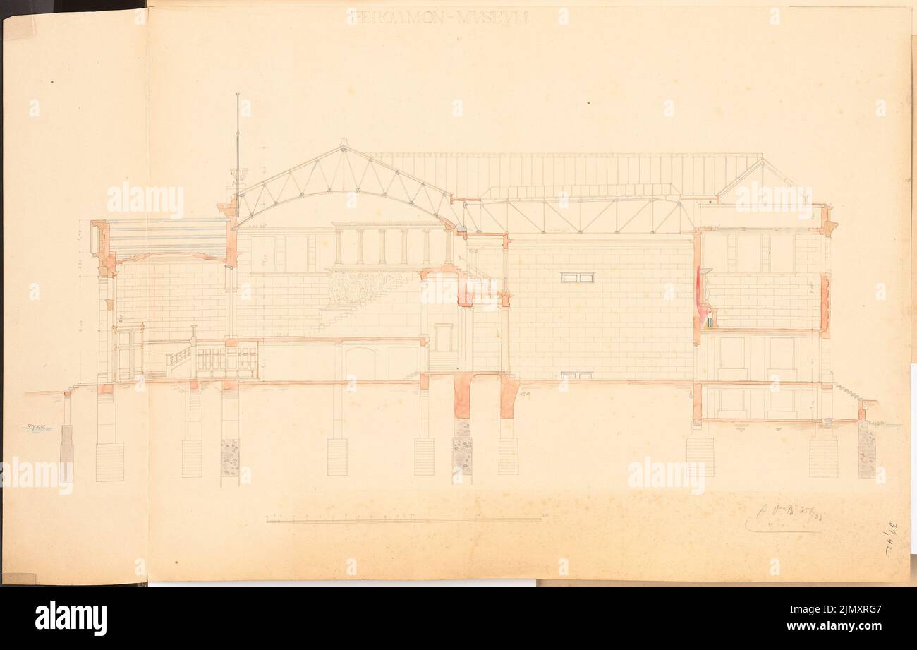 Wolff Fritz (1847-1921), Pergamonmuseum auf der Museumsinsel, Berlin ...