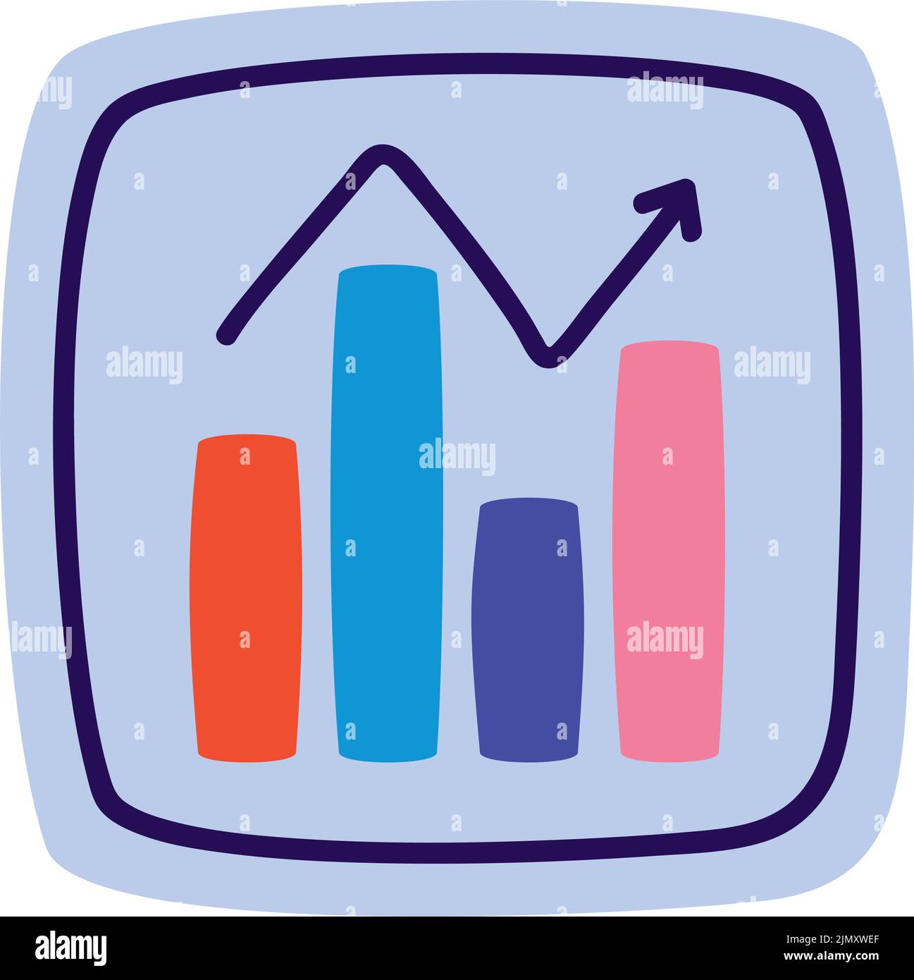 Infografik zu Statistiken: Symbol für Balken Stock-Vektorgrafik - Alamy