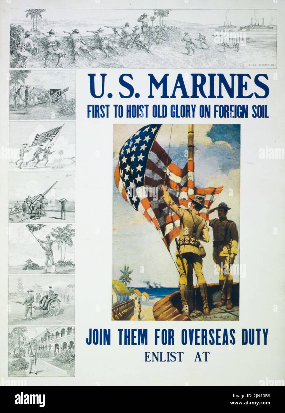 1900s usa propaganda poster amerika zuerst -Fotos und -Bildmaterial in ...