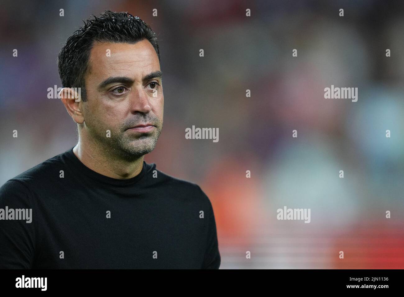 FC Barcelona-Cheftrainer Xavi Hernandez beim Pokalspiel Joan Gamper ... FC Barcelona-Cheftrainer Xavi Hernandez beim Pokalspiel Joan Gamper ...