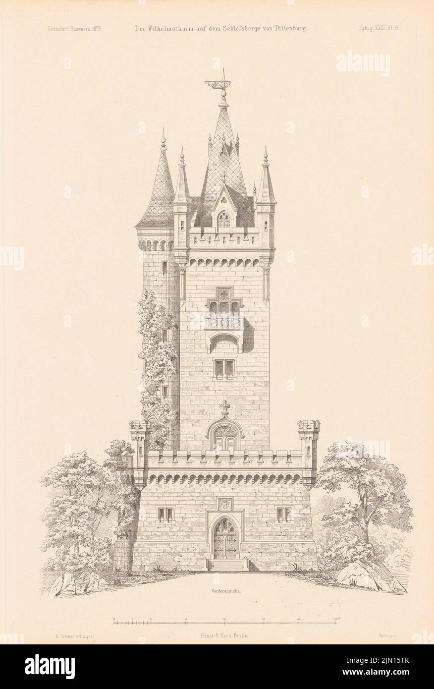 Cremer albert friedrich 1824 1891 wilhelmsturm auf dem schlossberge ...