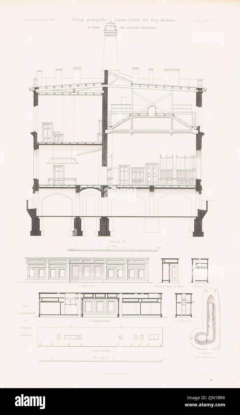 1882 schnitt ab chemisches laboratorium -Fotos und -Bildmaterial in ...