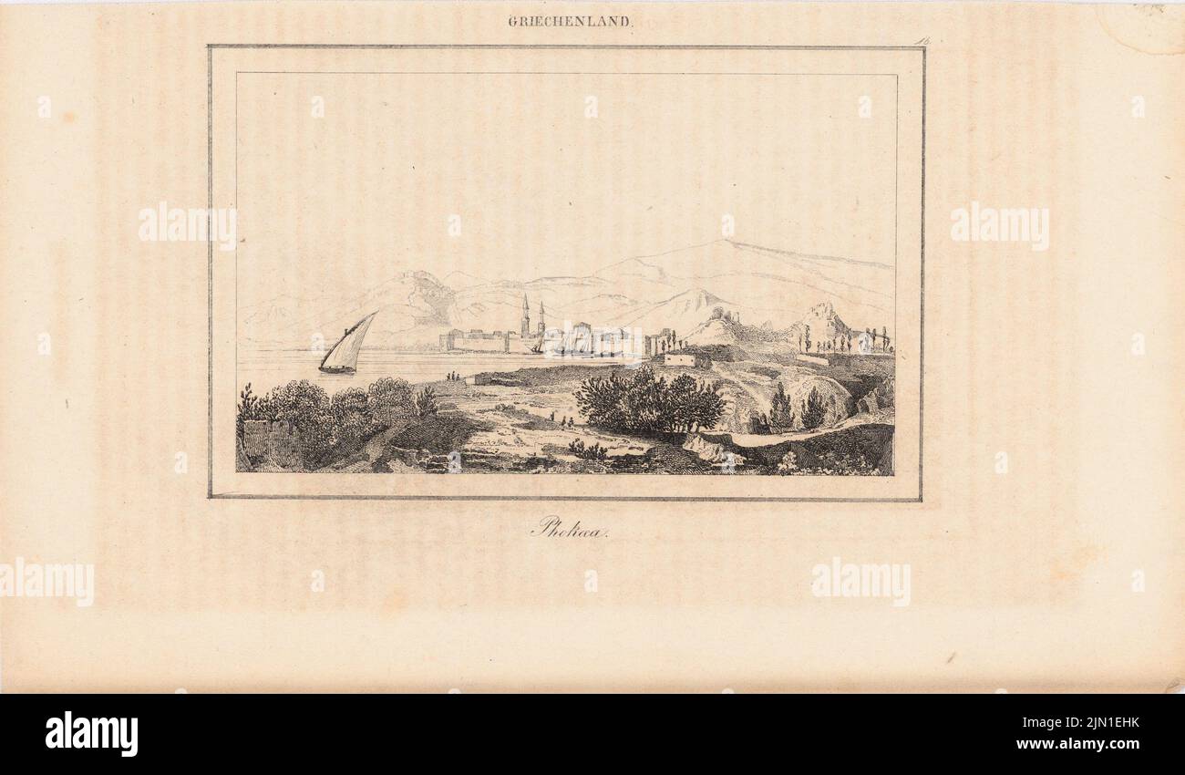 Unbek kunstler phokaia betrachtet ansicht stich auf papi -Fotos und ...