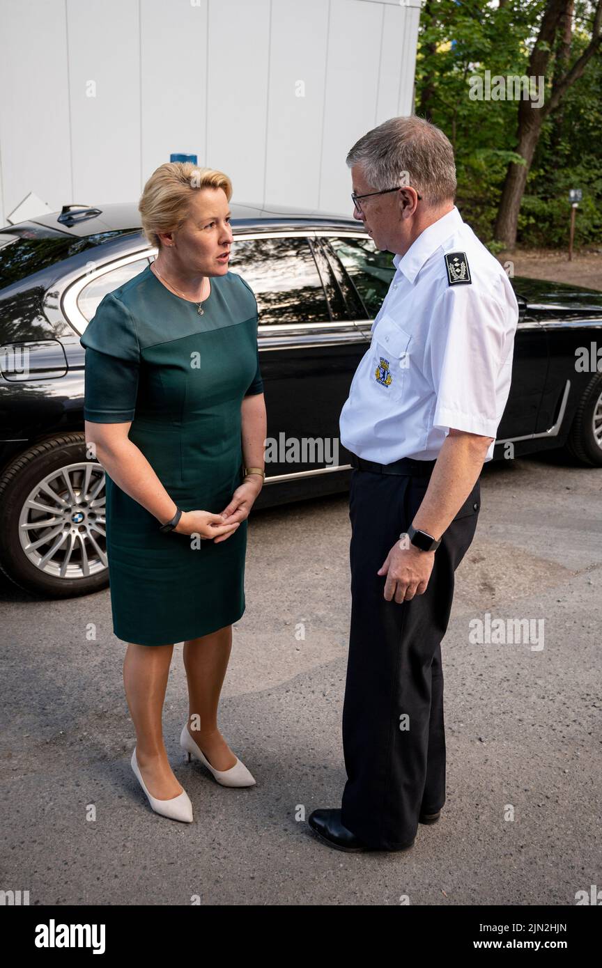 Berlin, Deutschland. 08. August 2022. Franziska Giffey (SPD ...